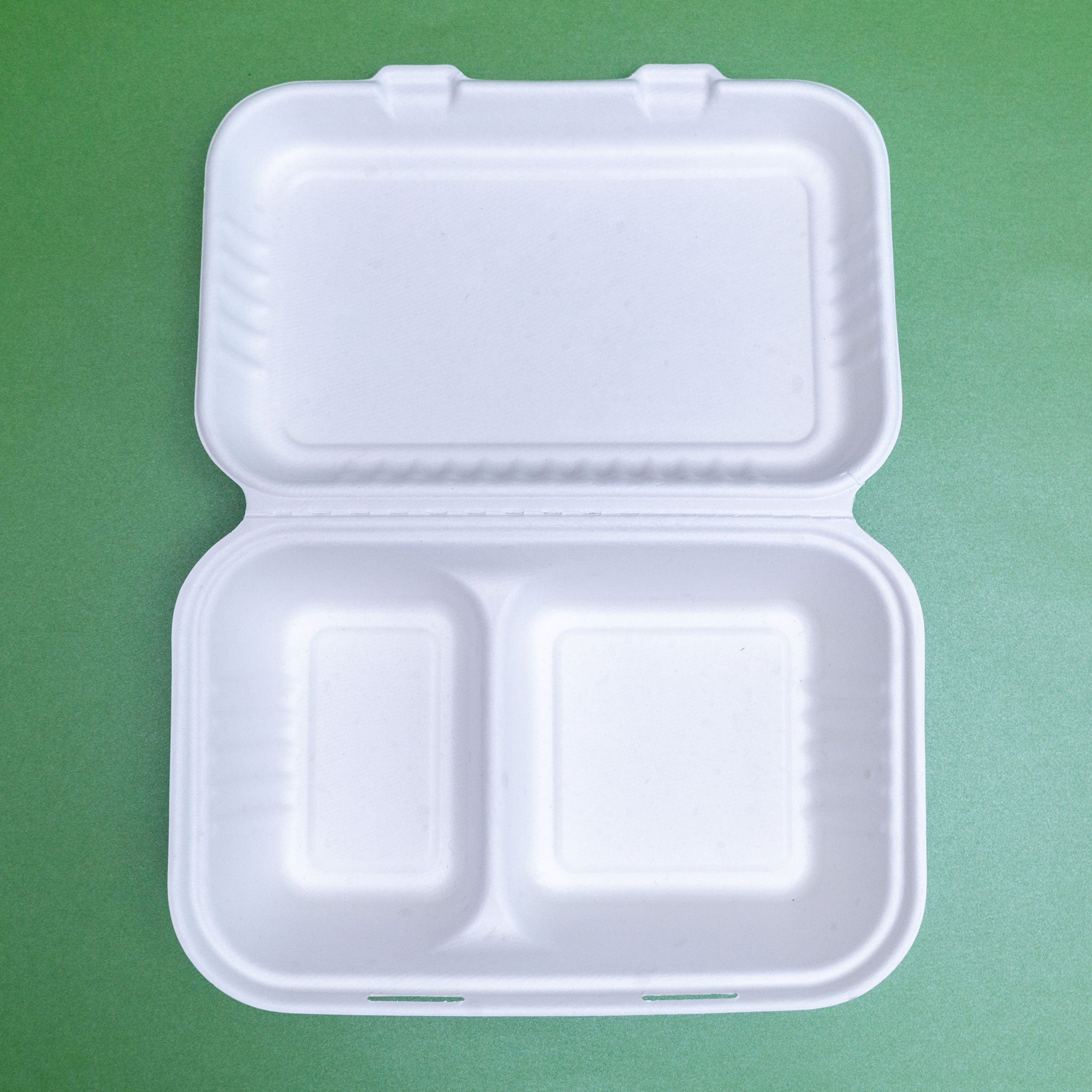Contenedor rectangular 9" X 6" con 2 divisiones